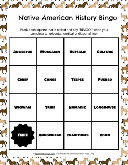 🪶Native American History Bingo